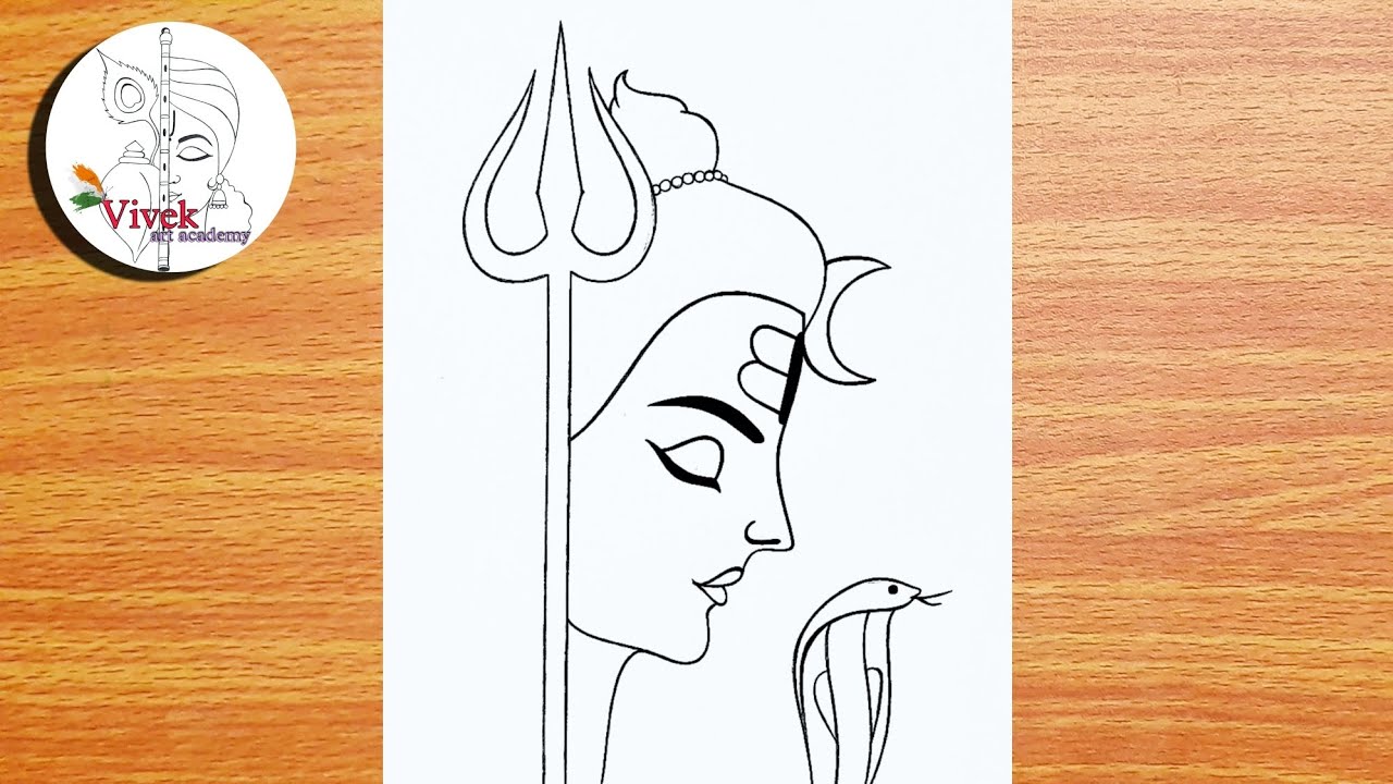 Mahadev Drawing Easy Step by Step | Maha Shivratri 2025 Drawing | Easy ...
