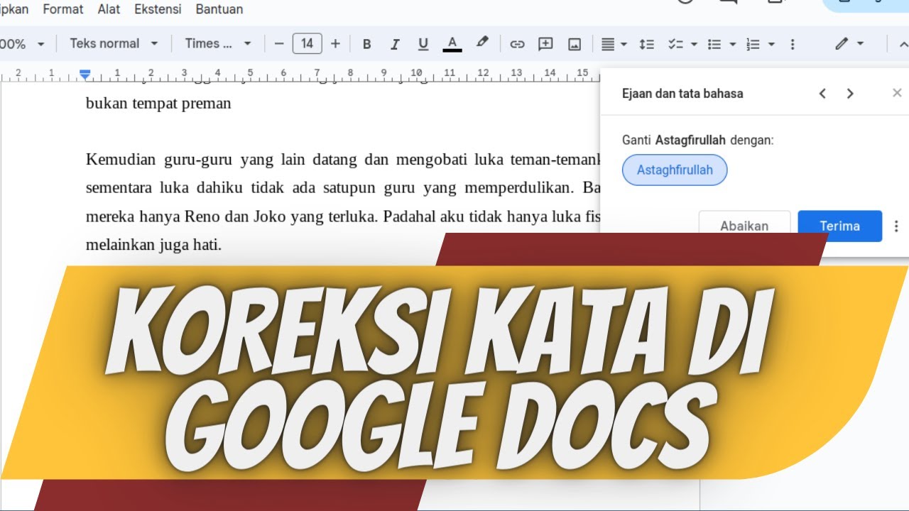 Cara Koreksi Typo di Google Docs - YouTube