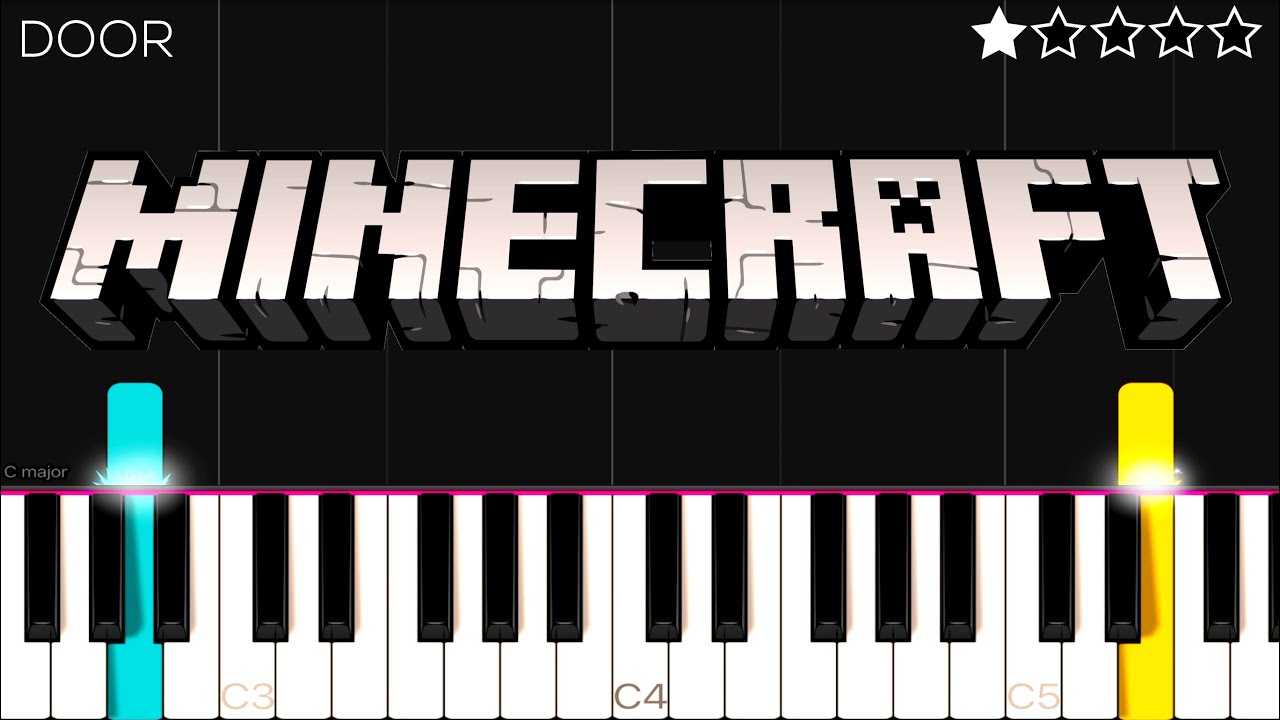 Door - Minecraft - C418 | EASY Piano Tutorial - YouTube