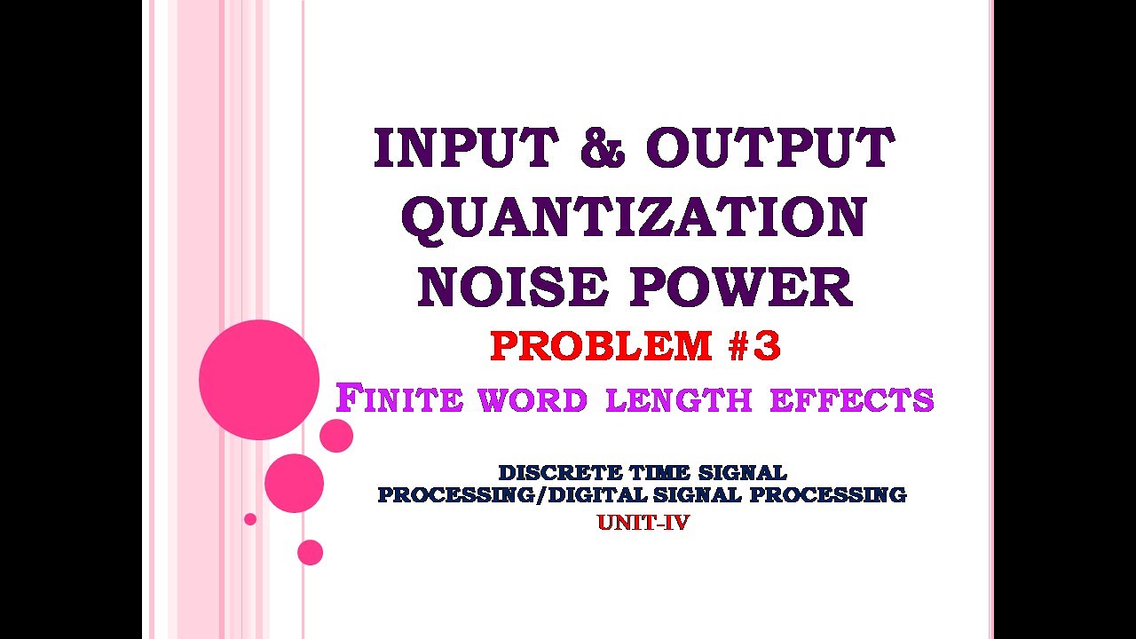 Quantization noise power problem 3 | Input quantization error ...