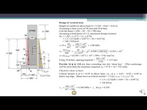 Lecture 4 - Water & Earth Retaining Structures Design - Retaining Walls ...