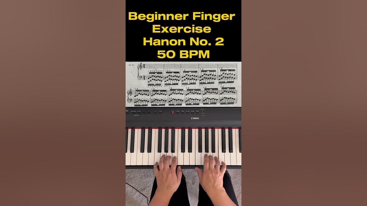 Hanon Exercise No. 2 – Beginner Piano Practice at 50 BPM - YouTube