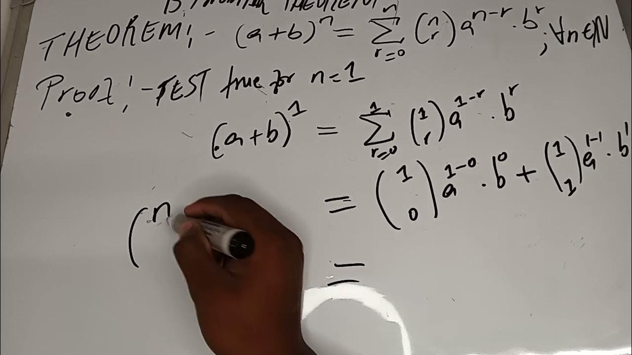 Binomial Theorem PROOF (STEP 1: Vid. 1 of 4) - YouTube