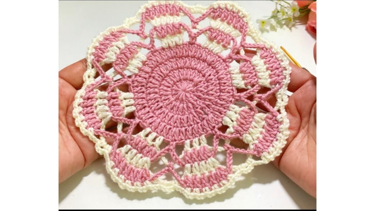Amazing!! How to easy crochet 🧶 coaster step by step for beginners ...