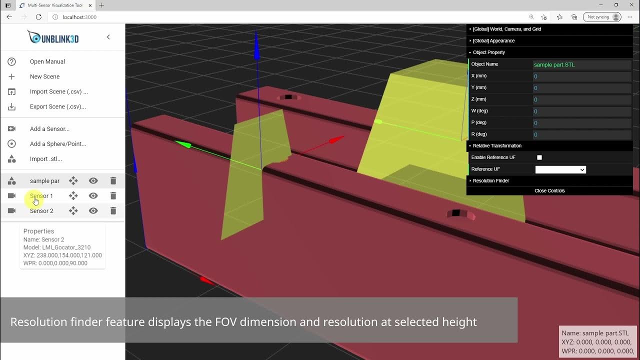 Unblink3D Software Demo - Multi 3D laser scanner calibration - YouTube