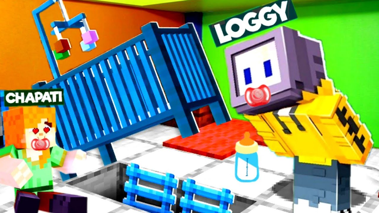 I FOUND BABY LOGGY AND CHAPATI SECRET MINECRAFT HOUSE ...