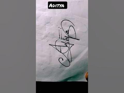 #stylish #signature Aditya #name 🙏 ️ please seyar like subscribe - YouTube
