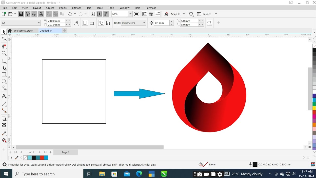 3D Logo Design in coreldraw | How to use Interactive fill tool and ...