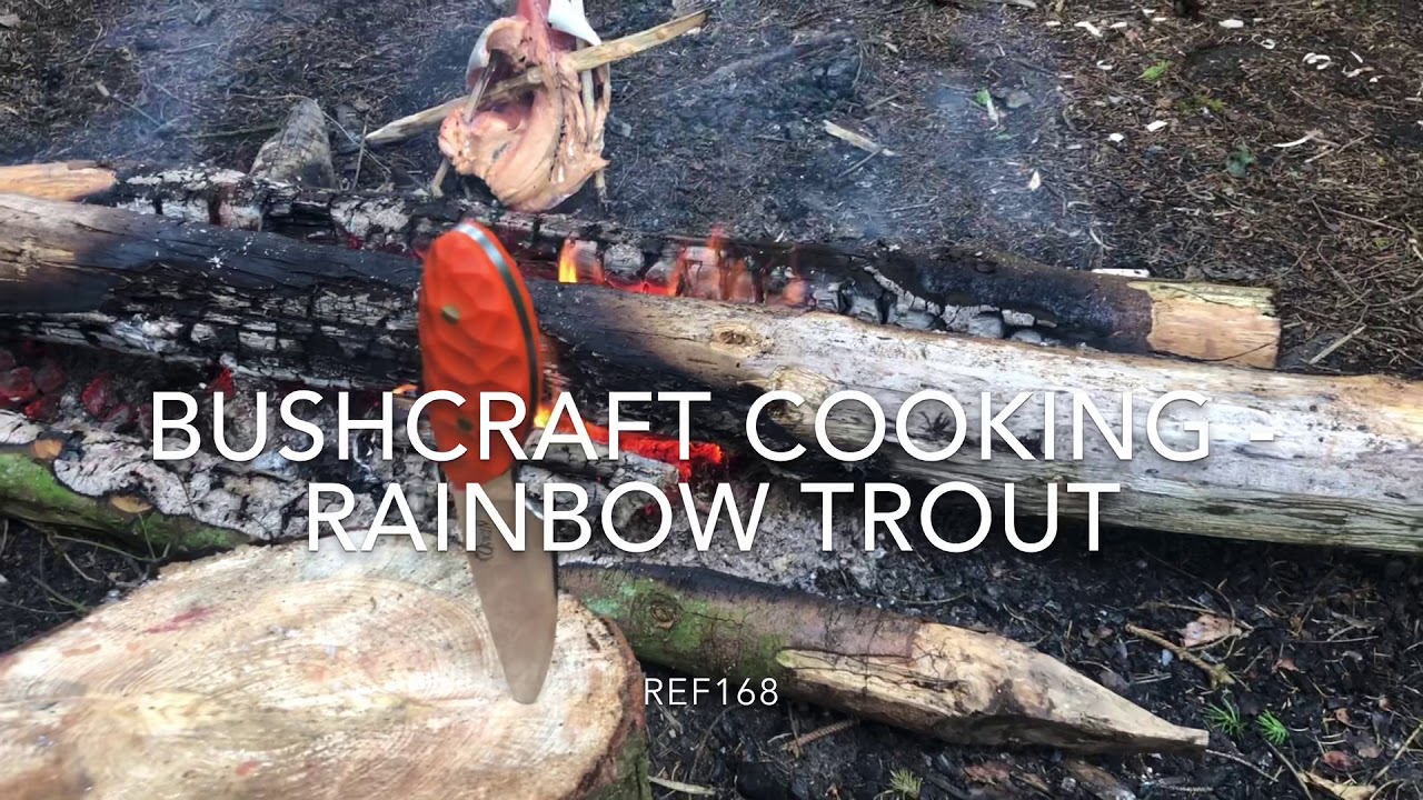 Campfire cooking- Rainbow trout for Sunday lunch - YouTube
