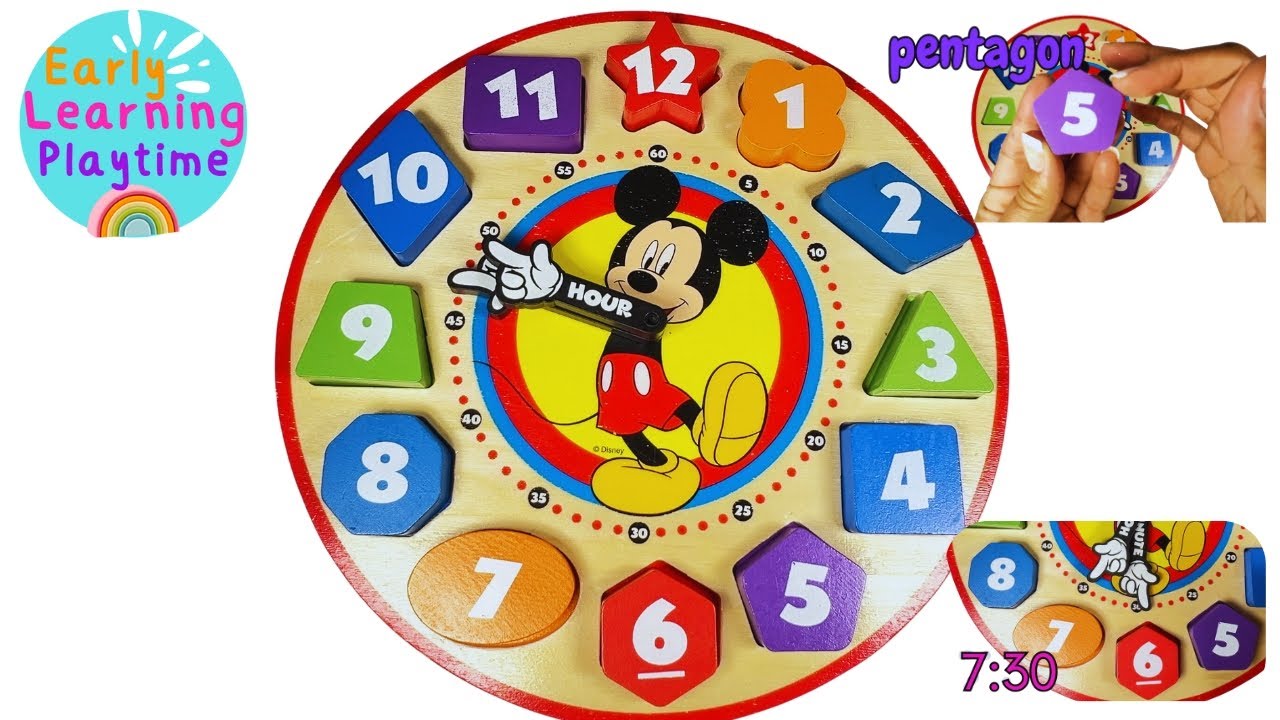 Learn How to Tell Time | Read a Clock | Practice Numbers, Colors, and ...