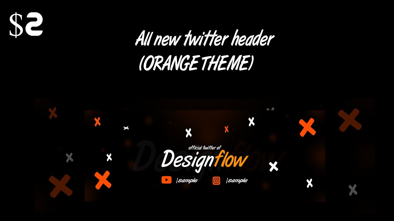 (SPEED ART) Orange Twitter Header - YouTube