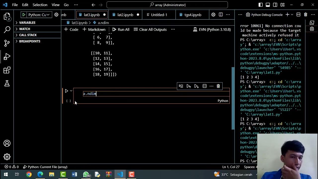 belajar [numpy array] - YouTube