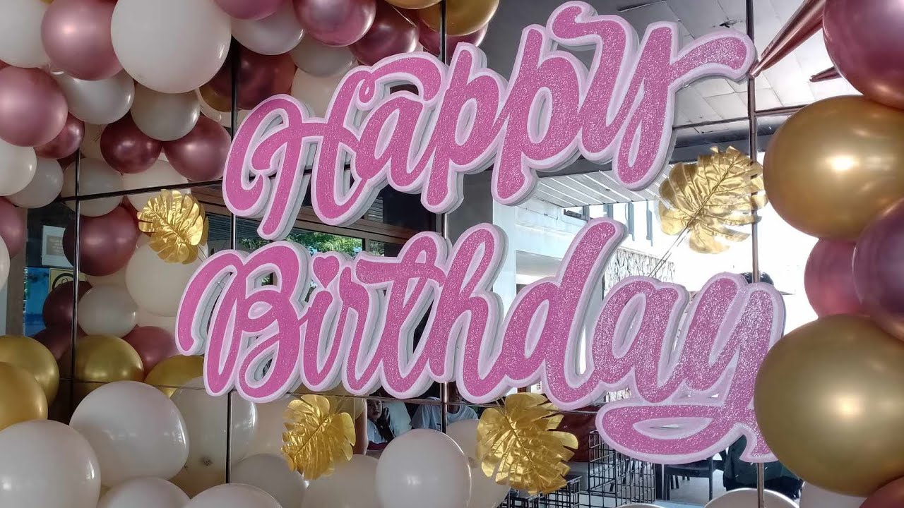 Birthday Backdrop - Styro Lettering - YouTube