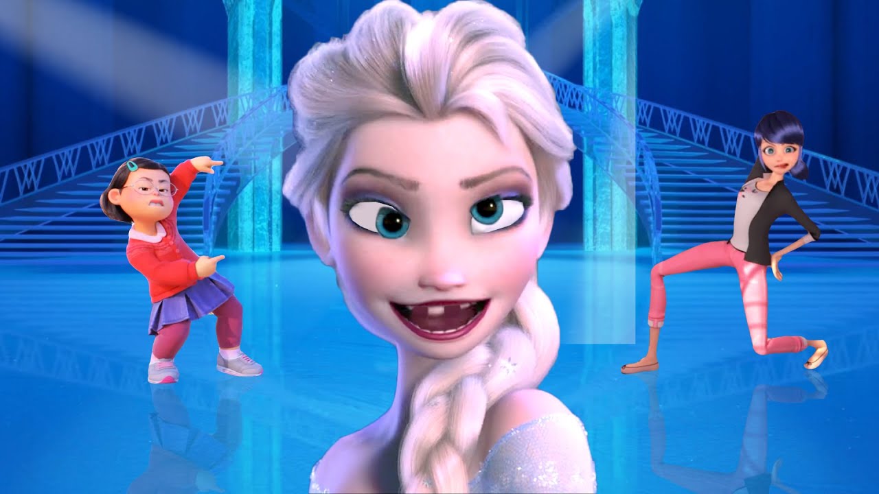 Let It Go but Elsa is CRAZY ! feat Turning Red and Miraculous Ladybug ...