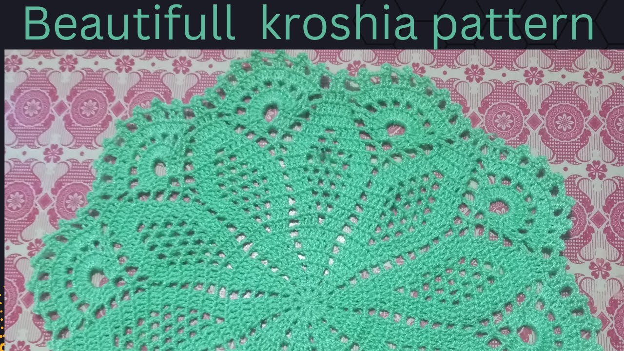 New pattern/Kroshia ka thalposh/woole rumal /Table mate/Jannat crafts ...