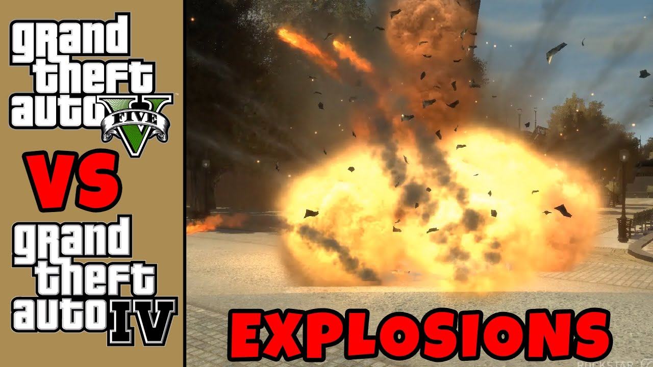GTA 5 VS GTA 4 PC : car explosion / tire air leaking comparison - YouTube