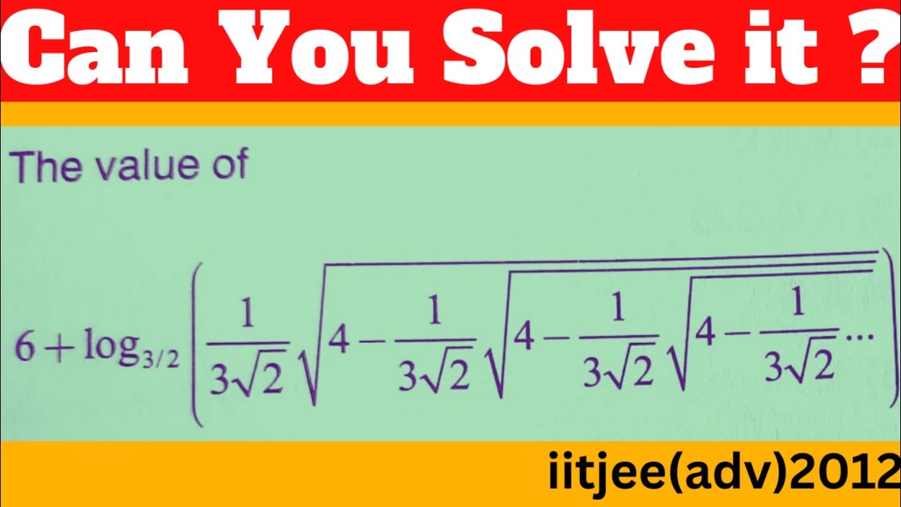 A Nice IIT-JEE Problem|The Value Of!Math Olympiad Questions! - YouTube