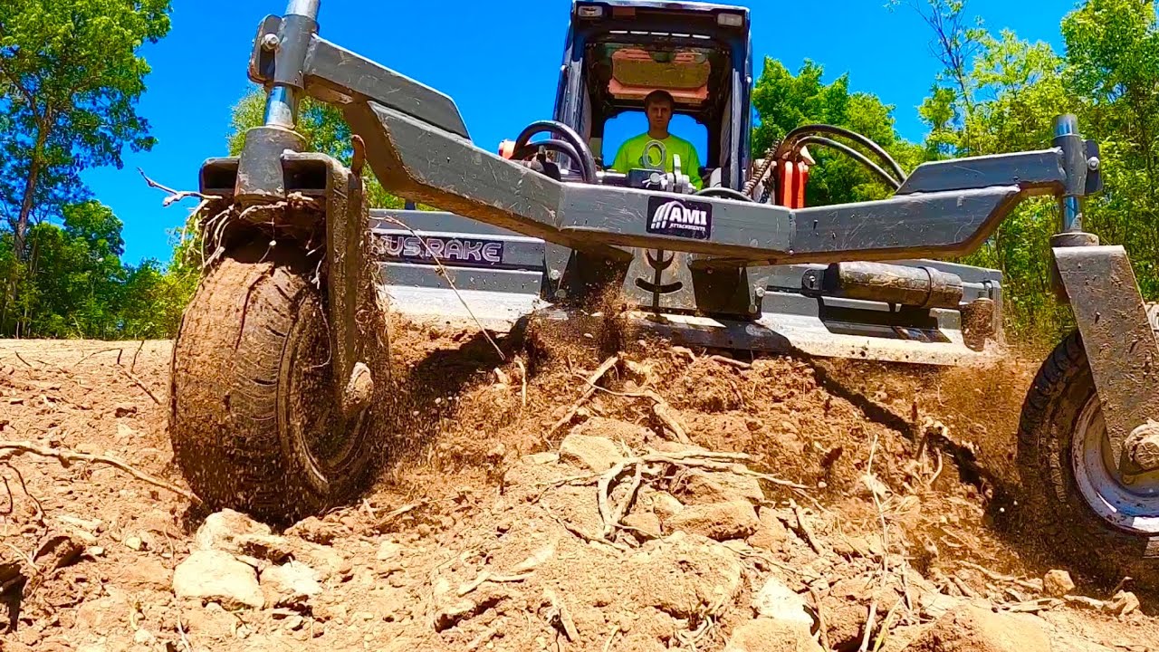 Grass Seeding and Straw Blowing on Steep Acreage - AMI Ruckus Rake ...