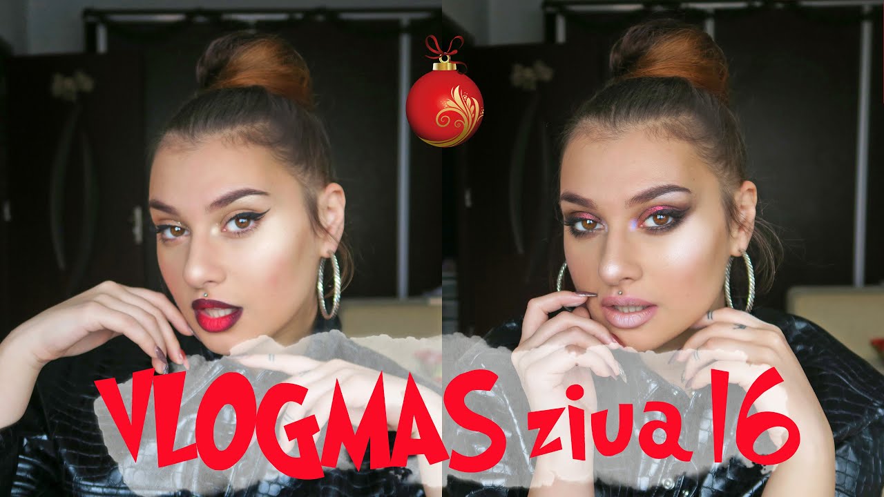 VLOGMAS ziua 16 - Idei de make-up pentru sarbatori - YouTube