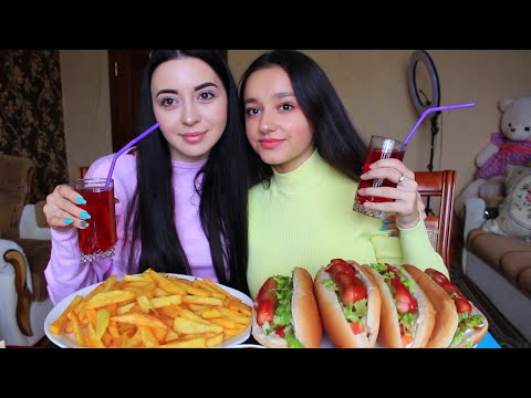 МУКБАНК С АЙСЕЙЛЬ/ ХОТ ДОГГИ И КАРТОШКА ФРИ Ayka Emilly