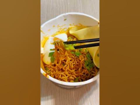 Острый рамен 🍜 пробуем в первый раз, для того чтобы снизить остроту ...