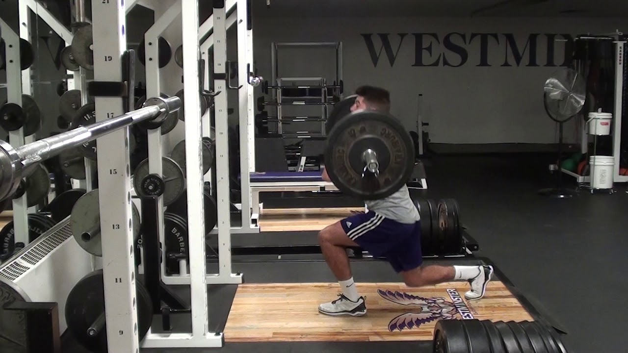 Front Rack Barbell Backward Lunge - YouTube