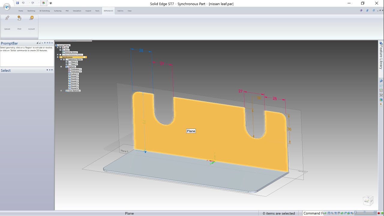 Siemens SolidEdge + 3DPrinterOS Plugin - YouTube