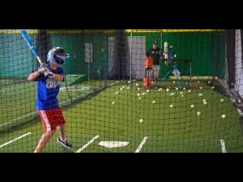 Basement batting cage! Baseball Season! - YouTube