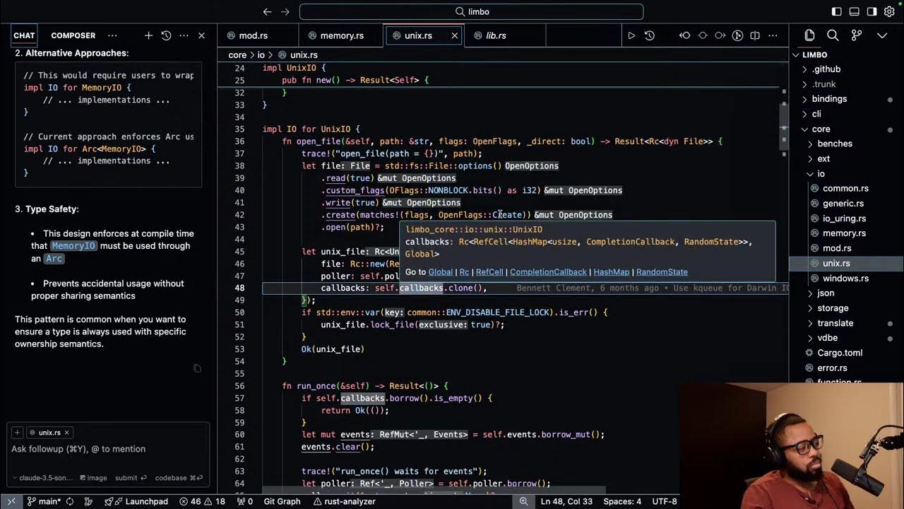 Reading The Source Code: Turso Limbo (SQLite) database - session 3 - YouTube