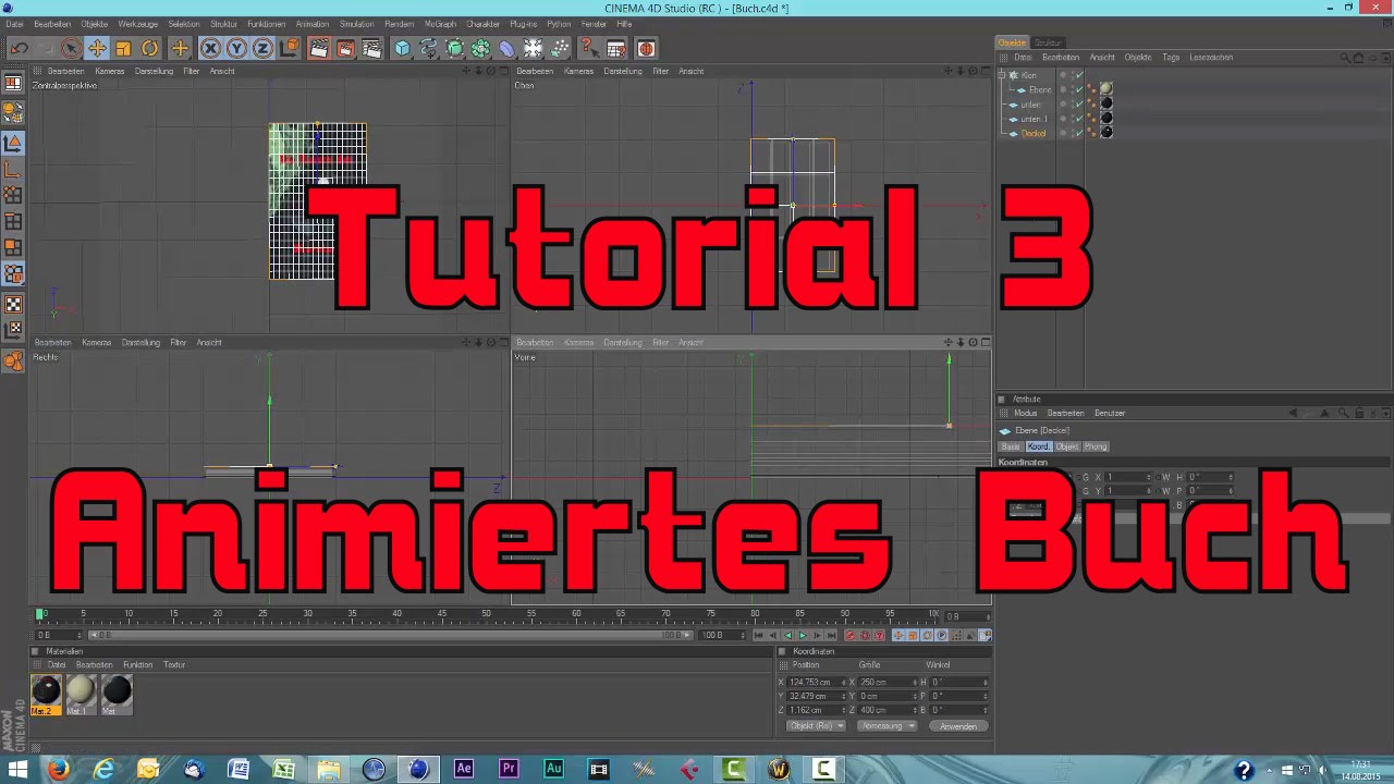Cinema4D - Tutorial - Animiertes Buch - YouTube