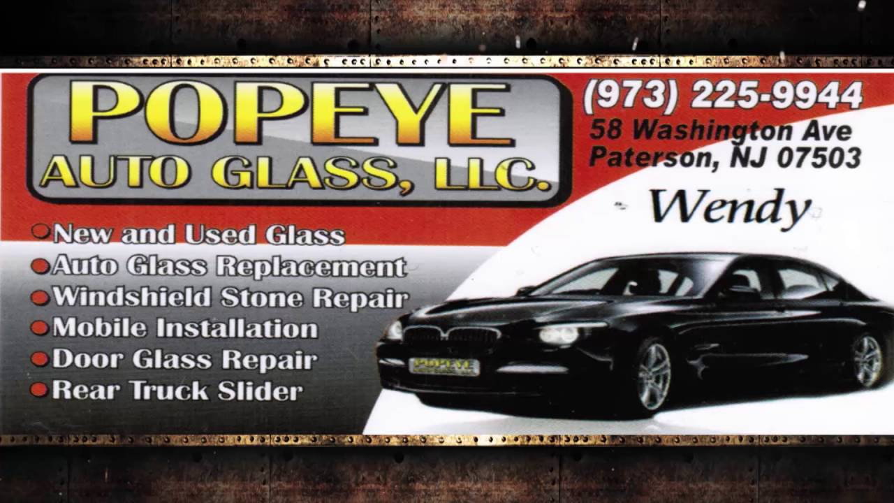 Popeye Auto Glass TV Spot (973) 225- 9944 - YouTube
