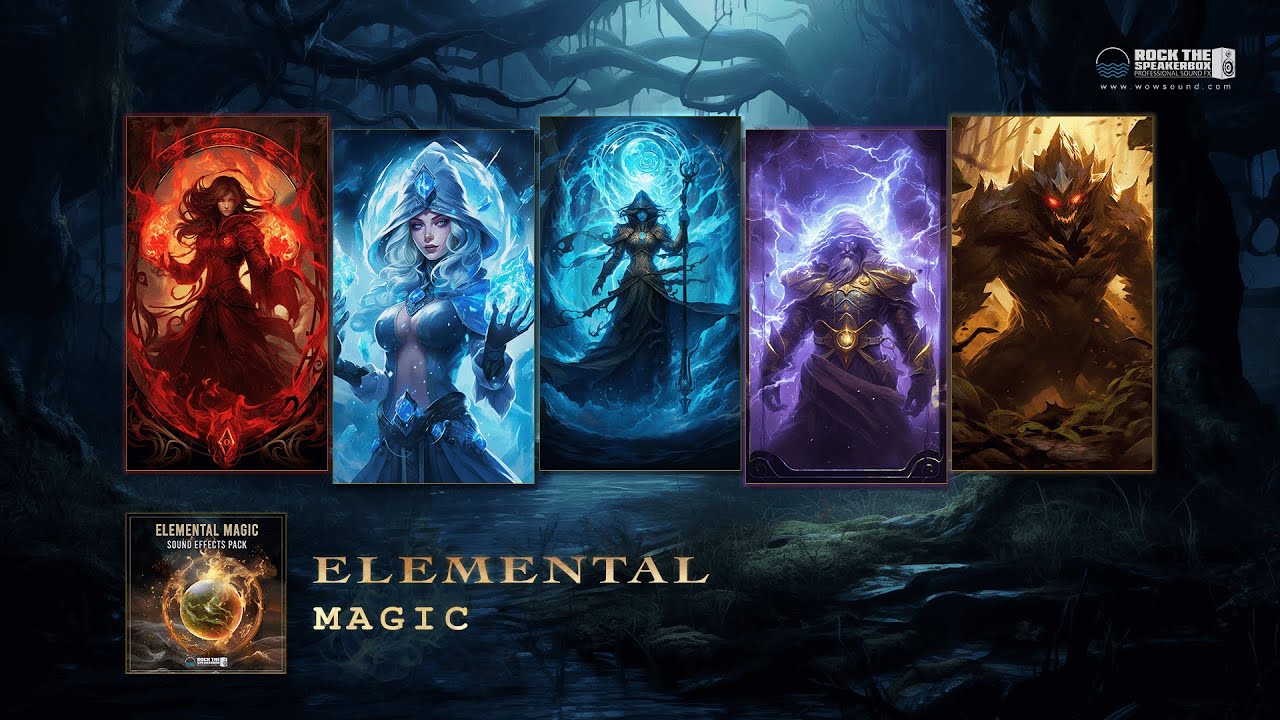 Elemental Magic Sound Effects | Fire, Ice, Water, Electric and Earth ...