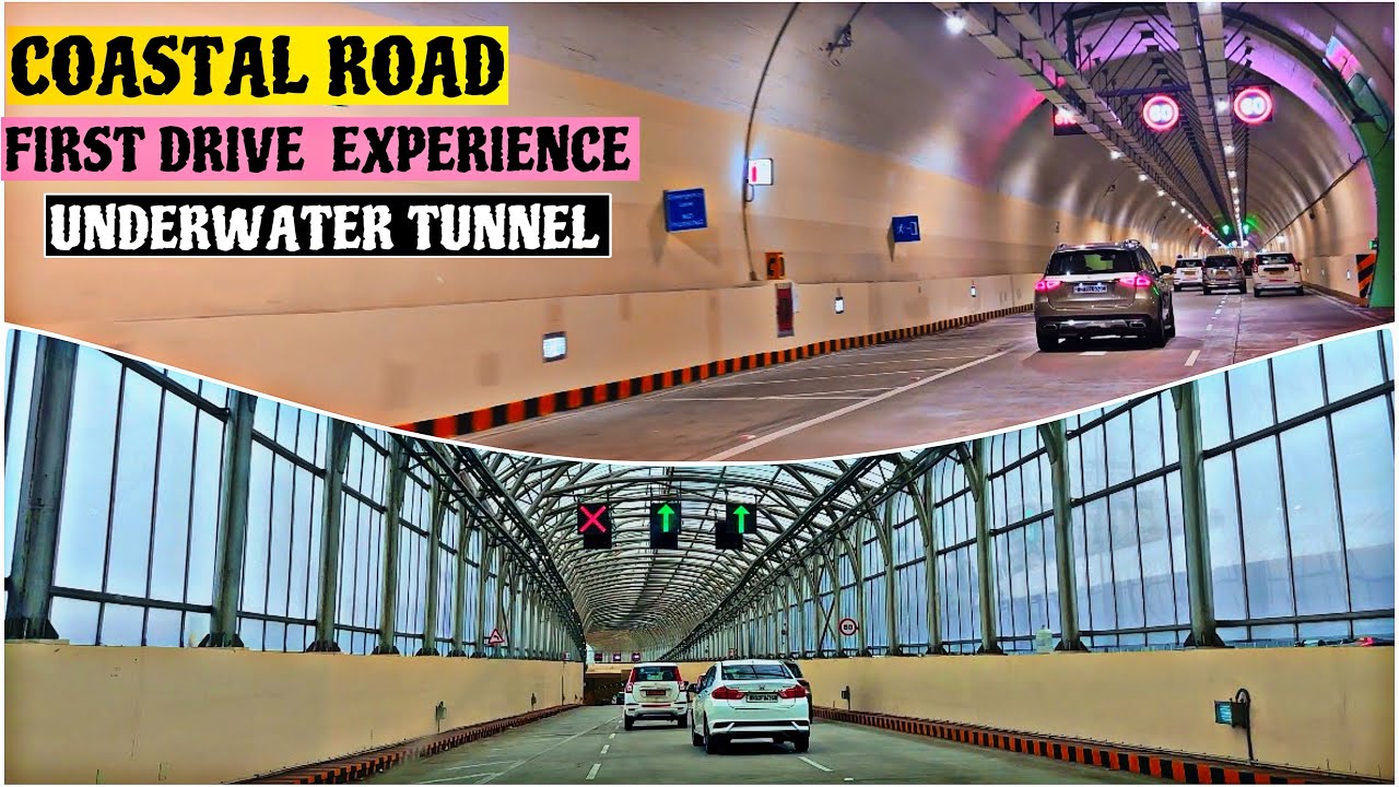 COASTAL ROAD FIRST DRIVE EXPERIENCE UNDERWATER TUNNEL | MARINE DRIVE To ...