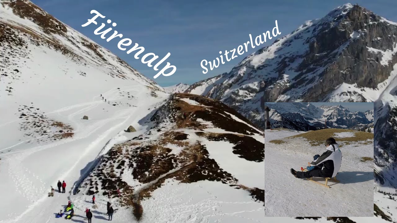 Baby's First Time Sledding - Fürenalp (Engelberg), Switzerland - YouTube