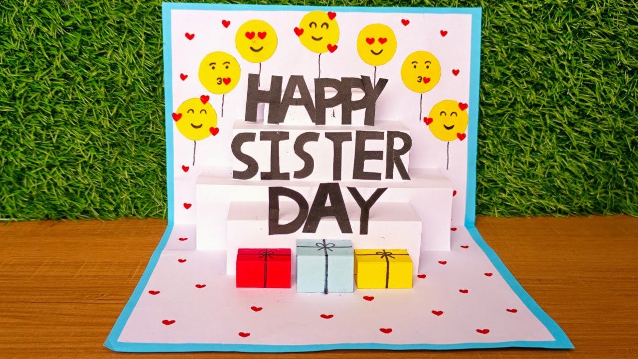 DIY - Sister's Day Card • handmade sisters day card making • how to ...