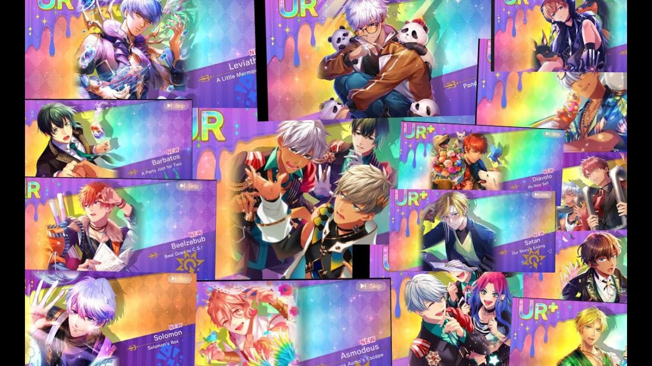 Compilation of my UR+, SSR Cards 2021 (Obey Me!) - YouTube