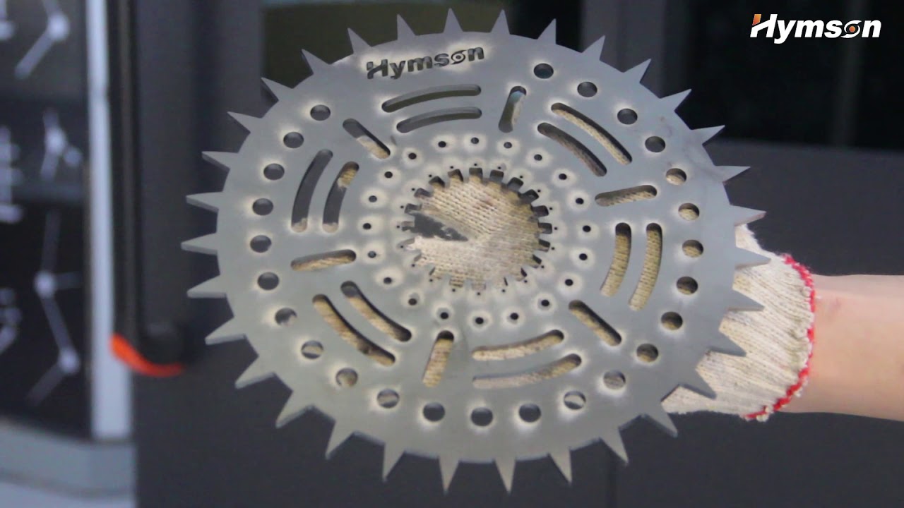 Hymson | 6000W Laser Cutting Machine • Air Cutting - YouTube