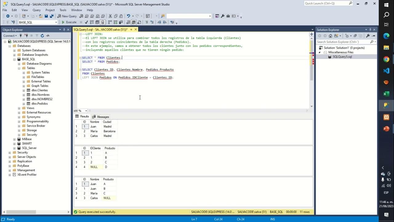 8 Sql Server LEFT JOIN - YouTube