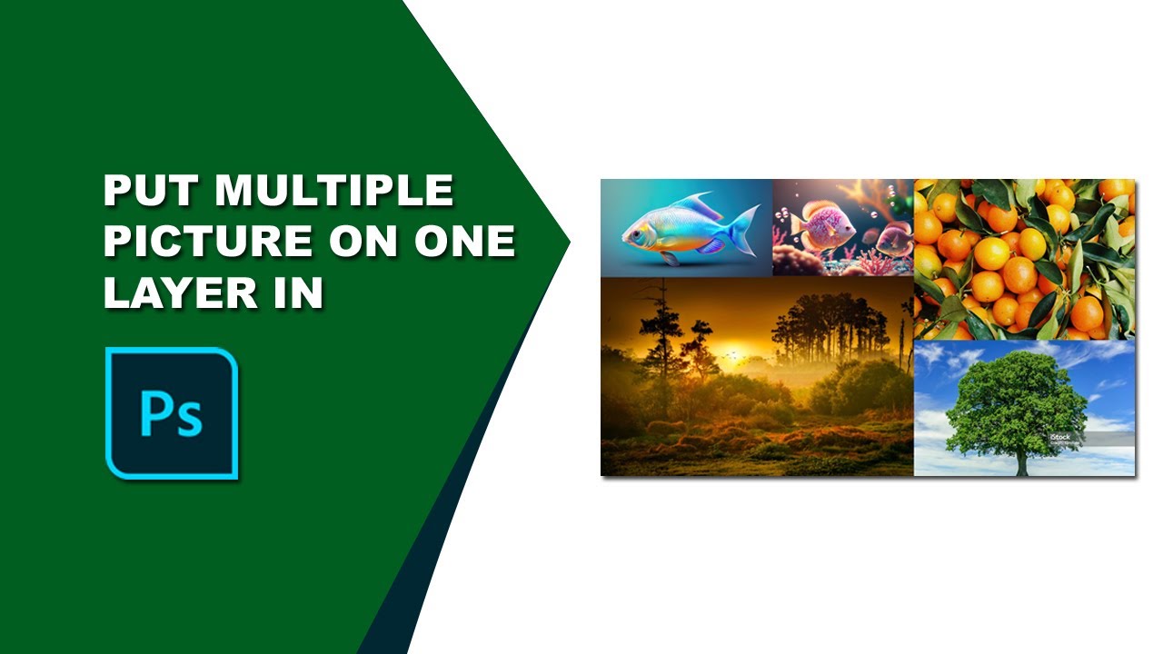 How to put multiple pictures on one layer in Photoshop - YouTube