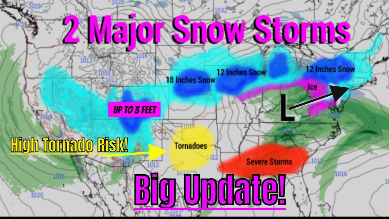 2 Major Winter Snowstorms Coming - The Weatherman Plus Weather Channel ...