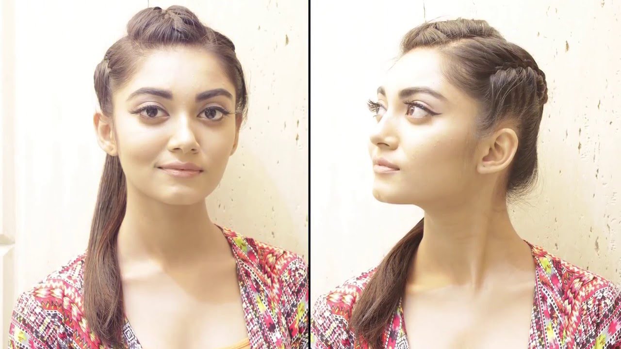 How To Triple-braided with high pony | Vurve Hairstyles - YouTube