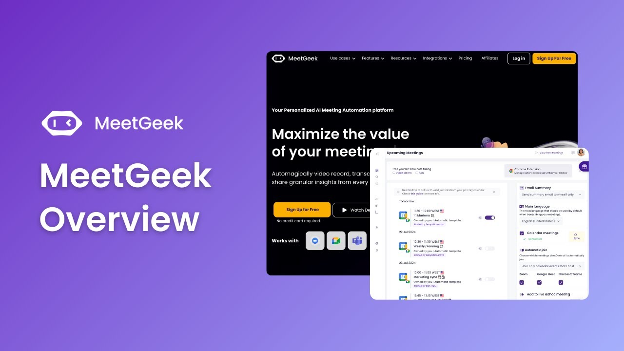MeetGeek Quick Overview - YouTube
