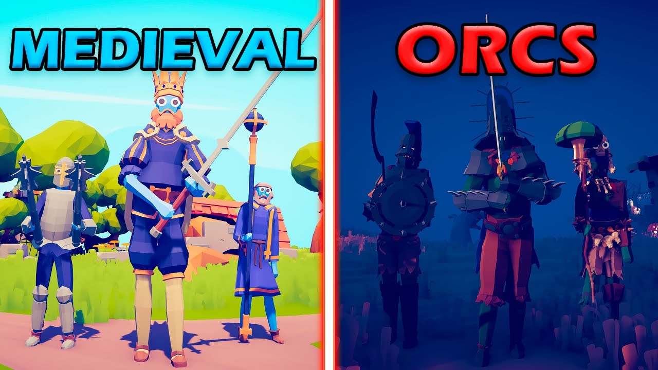 MEDIEVAL TEAM vs ORCS TEAM - Totally Accurate Battle Simulator | TABS ...