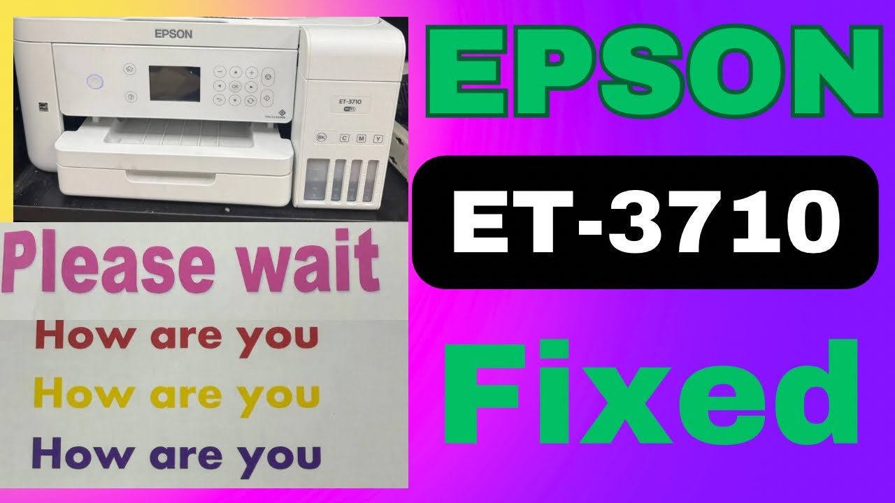 Epson ET-3710 printer printing pink color fixed - YouTube