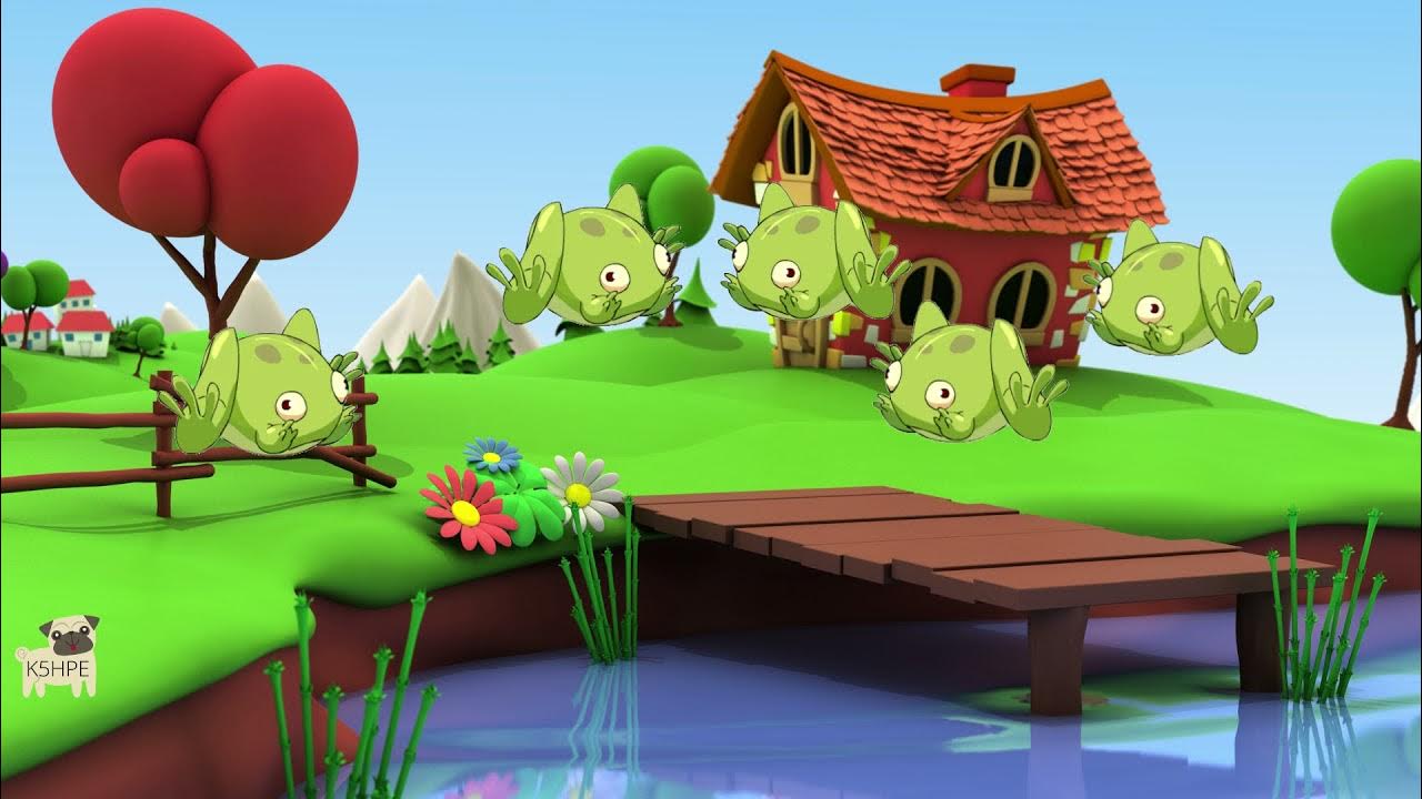 5 Fat Frogs, Jumping Frog Dance Creative Movement, Physical Education ...