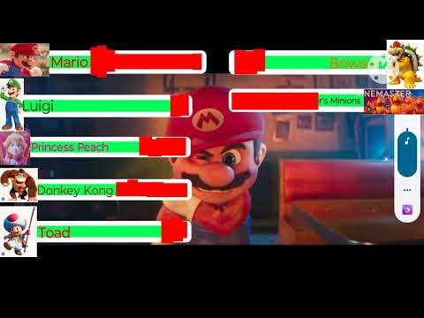 The Super Mario Bros. Movie Final battle with healthbars 2/2 (Birthday ...