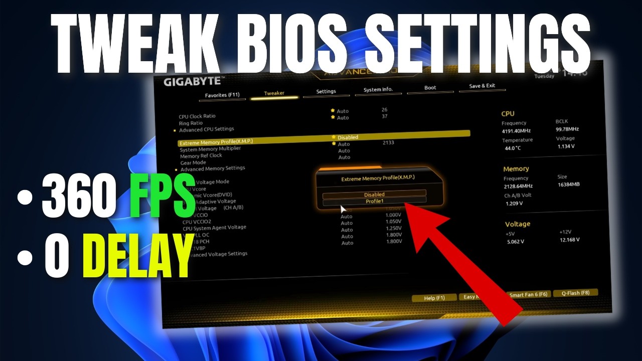 How to Tweak Your BIOS Settings (FPS Boost + Lower Latency) - YouTube