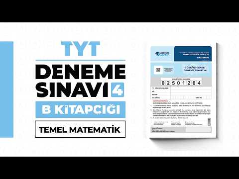 Eğitim Vadisi Yayınları Deneme Sınavı TYT 4 B Kitapçığı Matematik Soru Çözümleri
