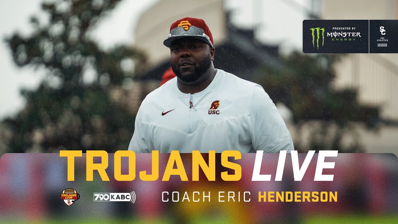 USC Co-DC & DL Coach Eric Henderson | Trojans Live 4/1/24 - YouTube