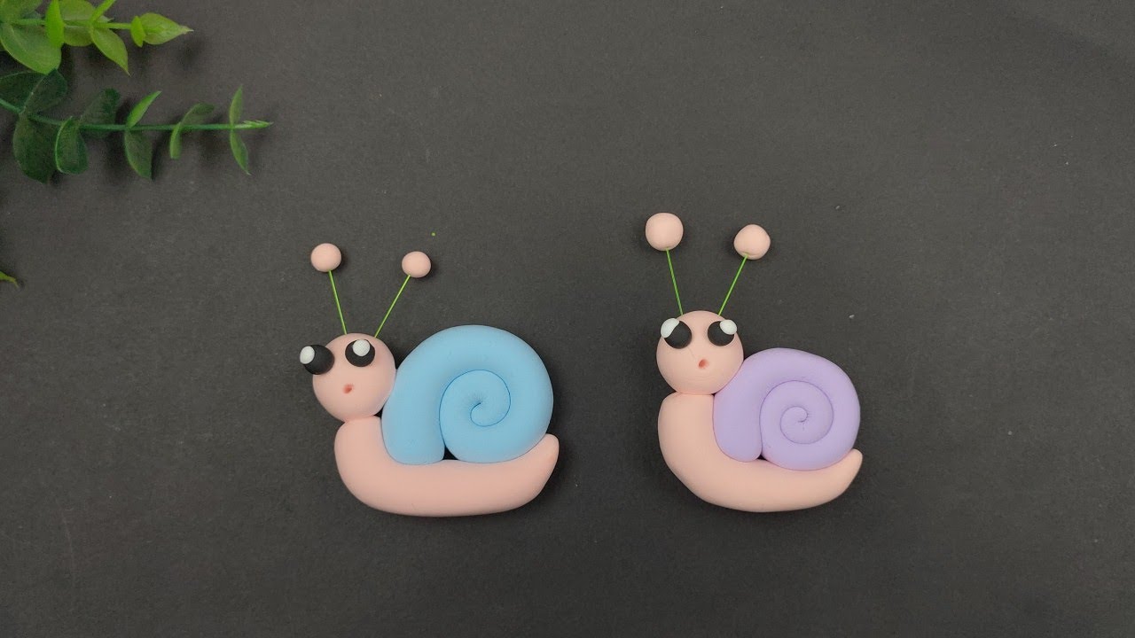 Cute Snails From Clay | DIY Komorebi - YouTube